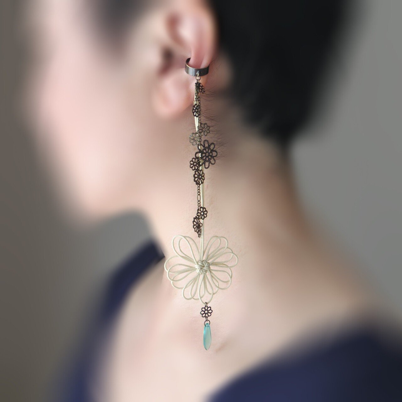 【復活販売 / 2024.9.7.】 かたっぽイヤーカフ「憂やわやわと」 | nuta design https://nutadesign ...