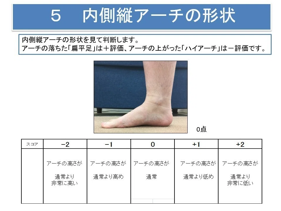 足病医伝統の 足評価術 『FPI6』簡易表｜こば｜靴屋（義肢装具士）