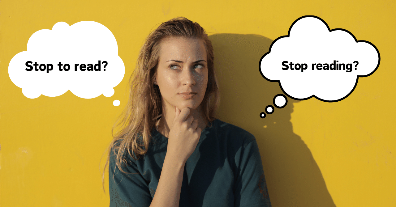 Stop to read と Stop reading の違い｜yukas_80