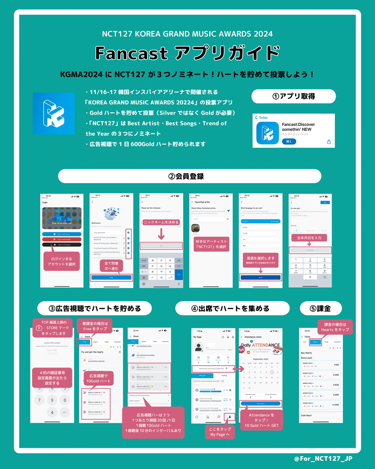 授賞式投票一覧2024｜NCT127 HOUSE JP