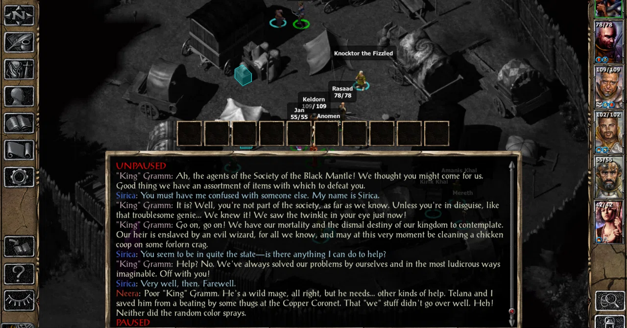 BG2, SoA, ニーラのクエスト＃7、グラム”殿下”と王国と世継ぎ｜趣味のバルダーズゲート2プレイ翻訳