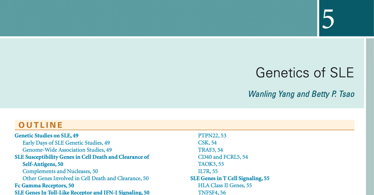 4 Genetics of SLE- SLEの遺伝学｜TAKENOUCHI M.D.