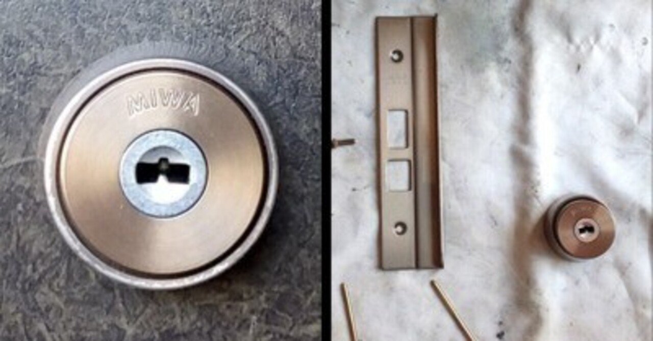 MIWAの「EC」シリンダーをWESTの「916」へ交換｜鍵屋 キー助®🔑口コミ・評判を掲載中｜鍵交換・取付・開錠・電子錠・ドアノブ交換・ドアクローザー交換他