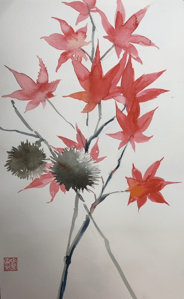 たんに落款押してみたくて和風なやつを描いてる… ｜nyororoのスケッチ帖