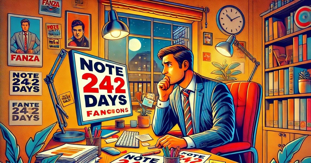 note 242日目 DMMアカウント停止｜四十肩