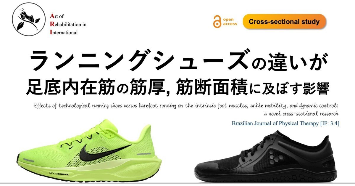 ランニングシューズの違いが足底内在筋の筋厚 筋断面積に及ぼす影響|super Human 理学療法士/保健学博士 Phd