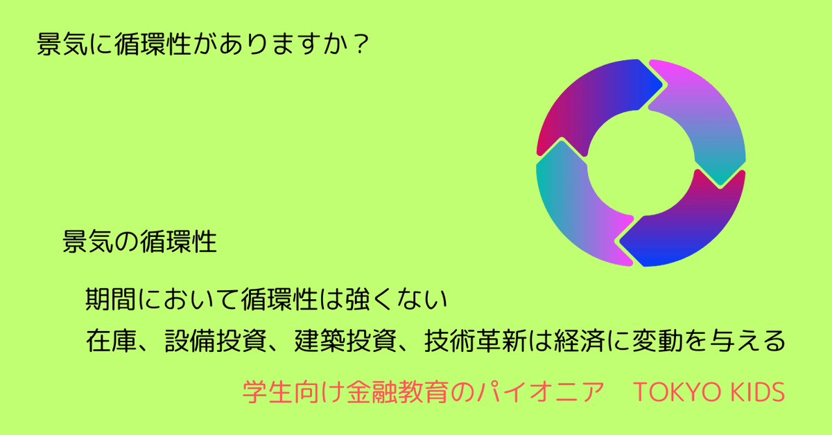 EC52/BE52[金融リテラシー/経済学]景気に循環性がありますか(2024/9/28updated)｜TOKYO KIDS ...