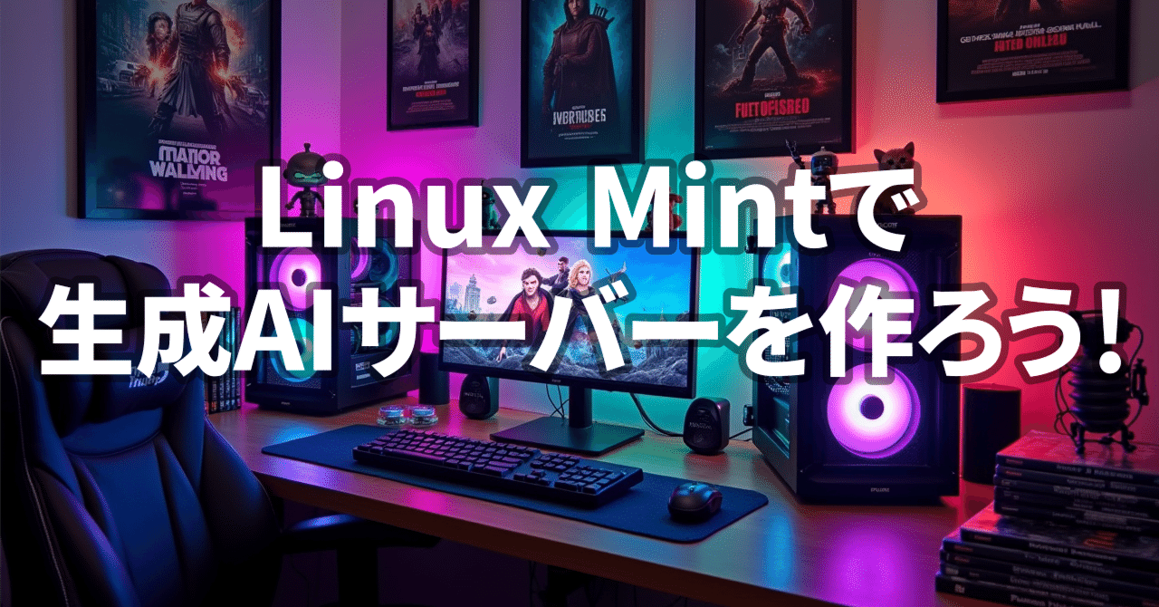 【初級＆中級】Linux Mintで生成AIサーバーを作ろう！【LLM＆画像生成】｜Catapp-Art3D