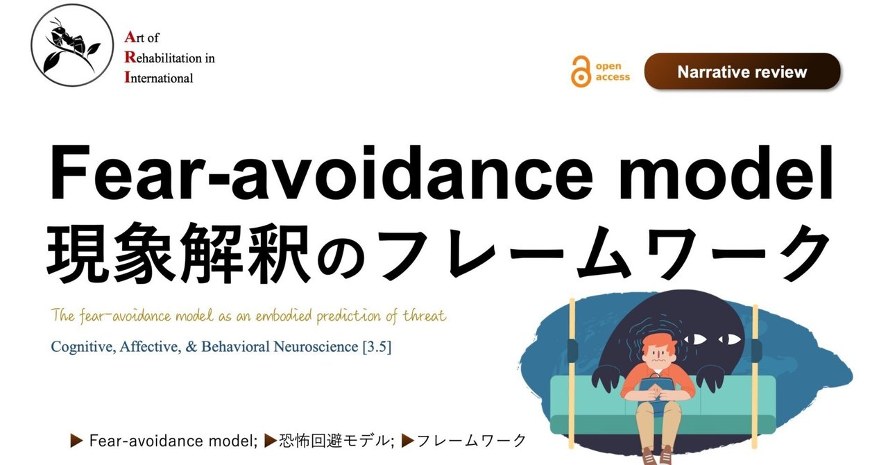Fear-avoidance model。現象解釈のフレームワーク｜Super Human | 理学療法士／保健学博士 Ph.D.