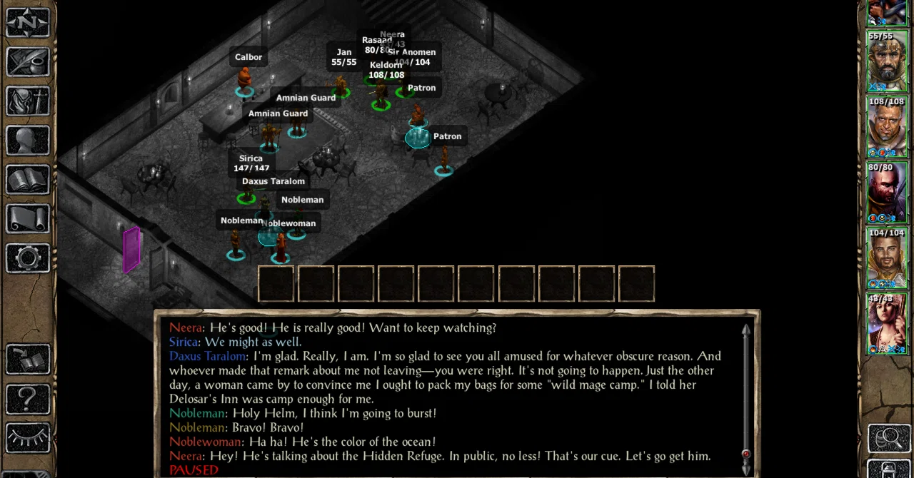 BG2, SoA, ニーラのクエスト＃17②、ダクサス、ワイルドメイジの隠れ家を暴露する｜趣味のバルダーズゲート2プレイ翻訳