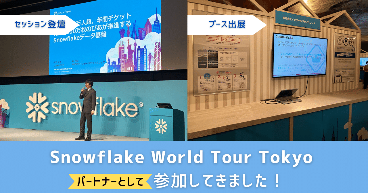【Snowflake】Snowflake World Tour Tokyoにパートナーとして参加してきました！｜インテージテクノスフィア