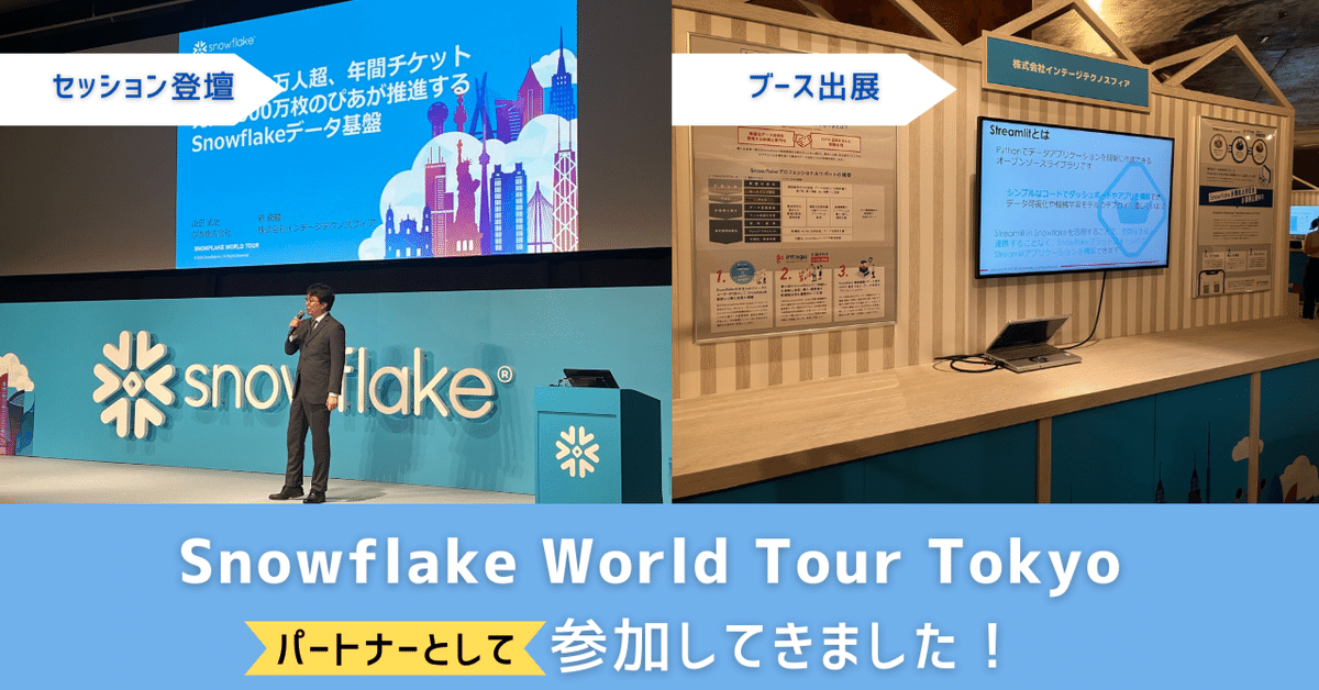 【Snowflake】Snowflake World Tour Tokyoにパートナーとして参加してきました！｜インテージテクノスフィア