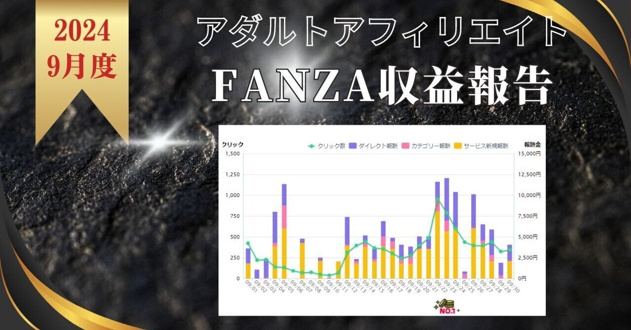 【アダ活】9月の収益報告と10月からのアダアフィ考察をします｜toro_note | アダルトアフィリエイト検証