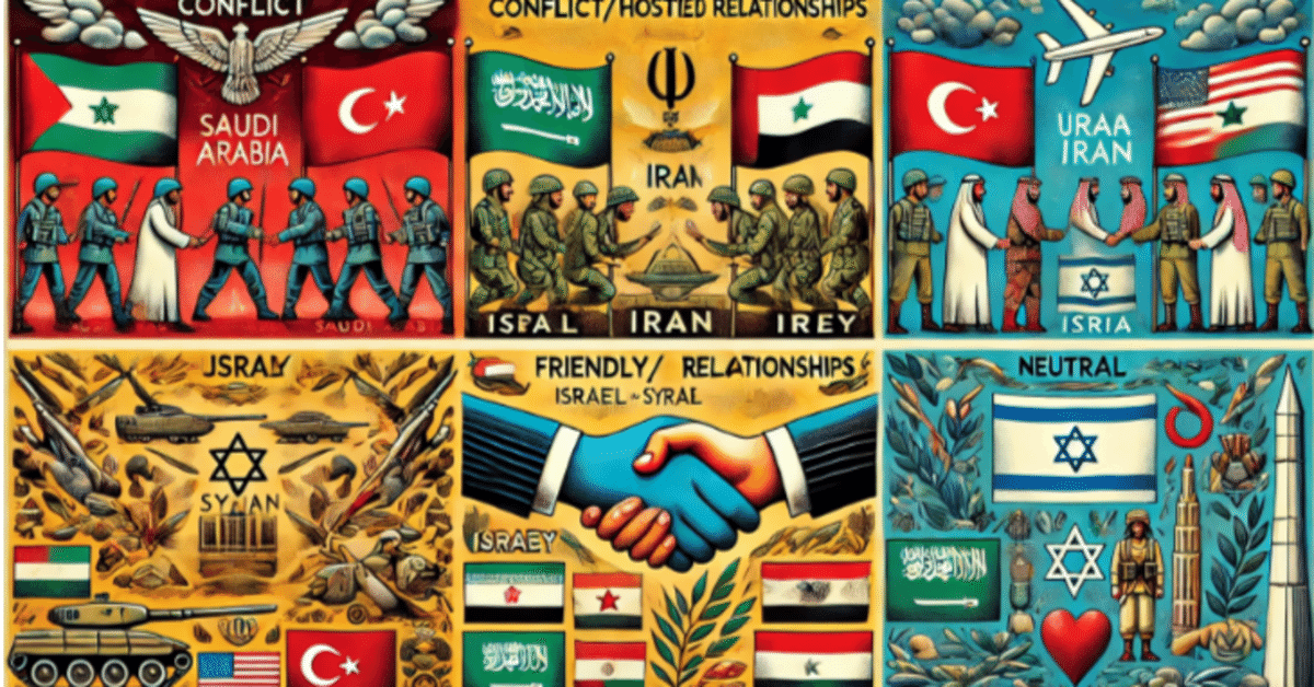 中東各国の間の友好or中立or敵対関係が一目でわかる｜keyaki1117
