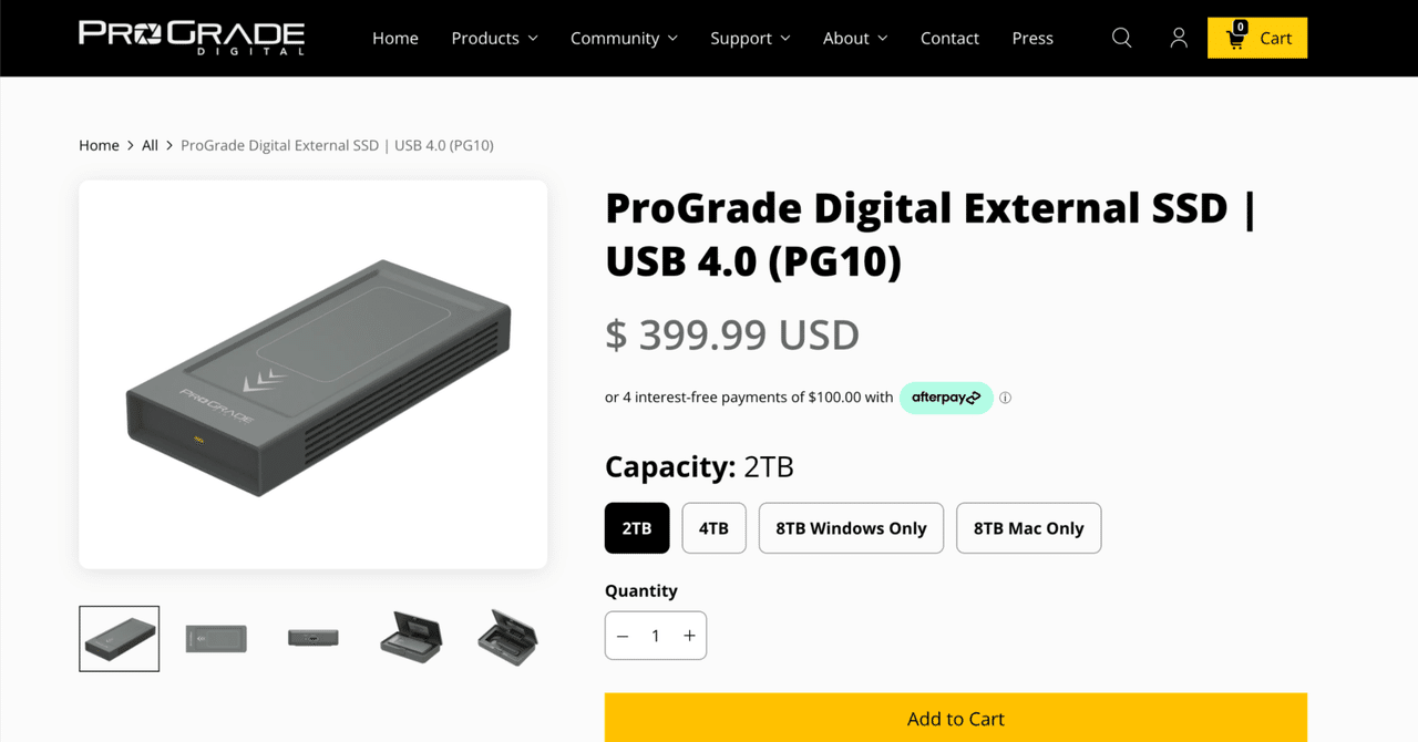 【気になった製品】ProGrade Digital External SSD | USB 4.0 (PG10)｜タカシ