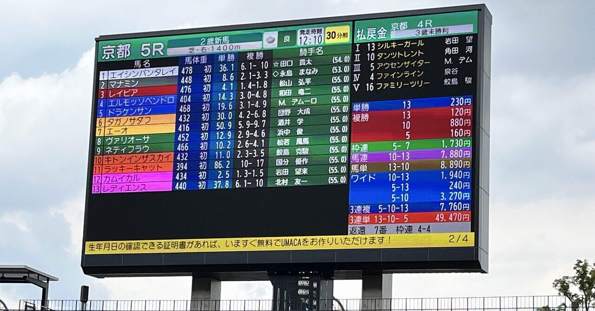 今日の軸馬 - 24/10/13｜つばみ / Ryosuke Murakawa