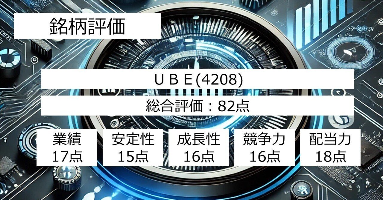 UBE(4208) 82点｜IT-daytrading