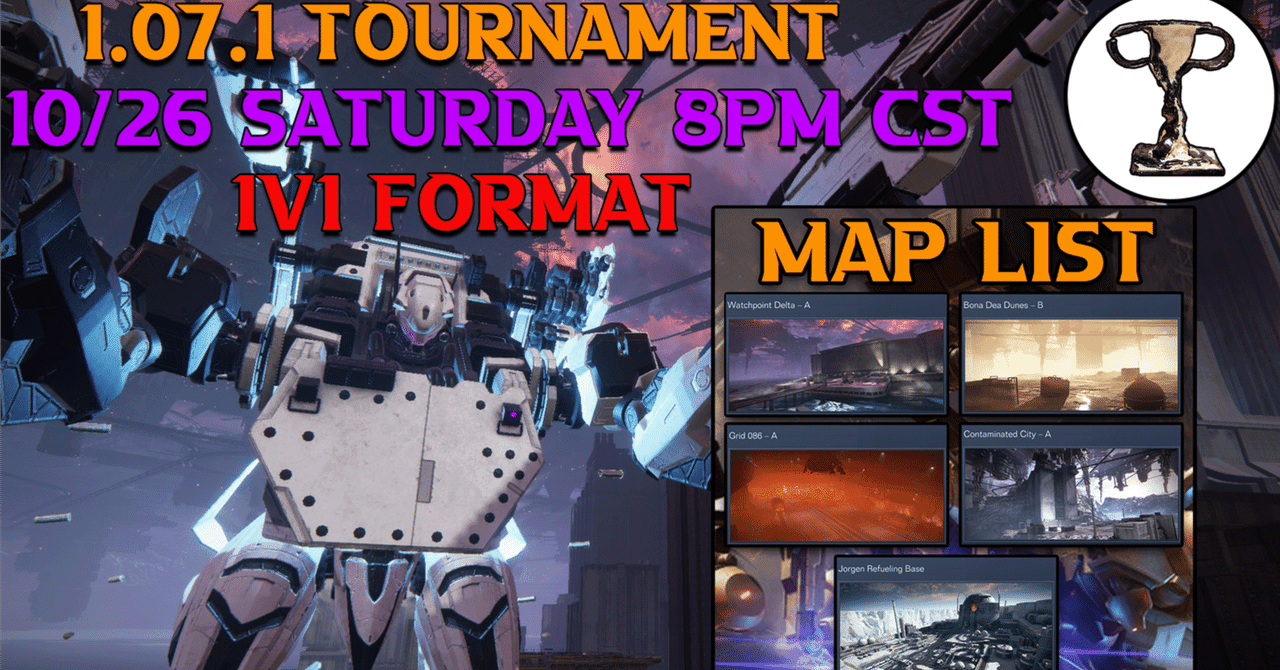 [AC6 PC版シングル戦海外大会] 1.07 Scuff Cup 3 日本時間 10/27(日) 10AM｜YOSSY441