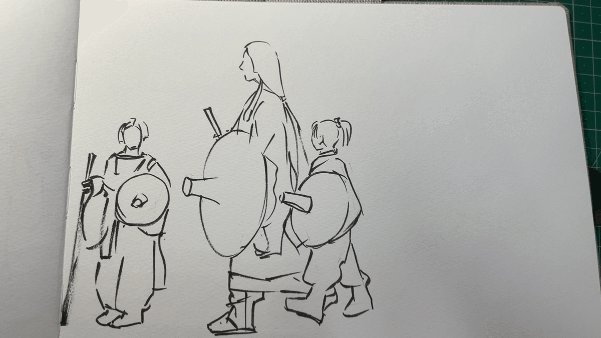 時代祭スケッチ2｜nyororoのスケッチ帖