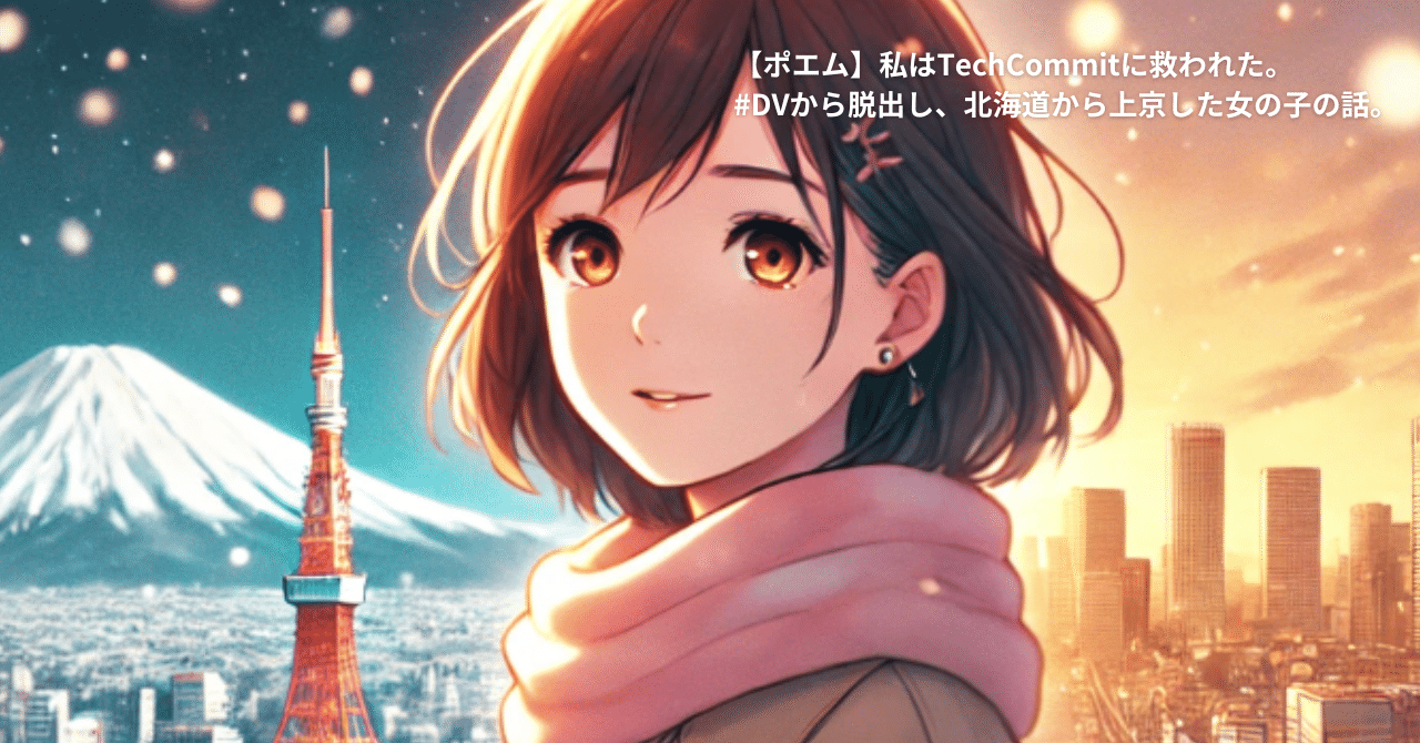 98 私はTechCommitに救われた。#DVから脱出し、北海道から上京した女の子の話。｜友季子@Python学習中