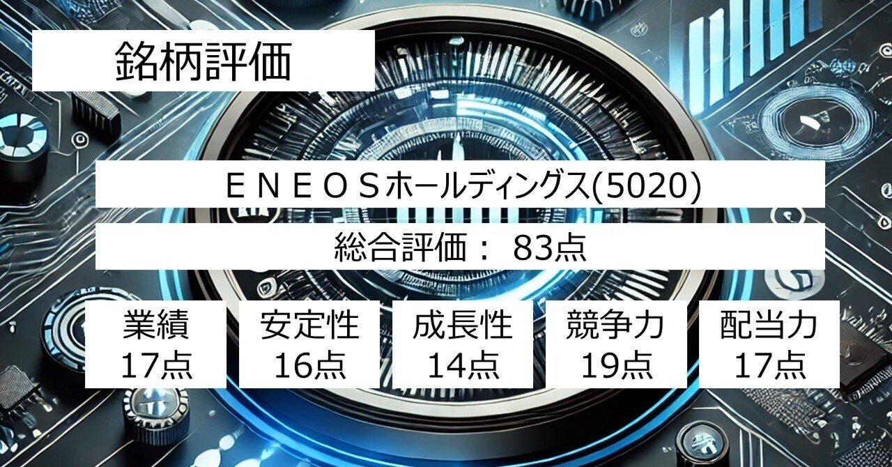 ENEOSホールディングス(5020) 83点｜IT-daytrading