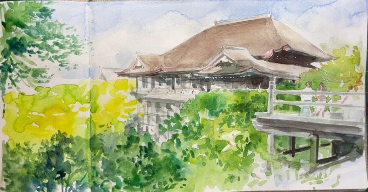 清水寺スケッチ｜nyororoのスケッチ帖