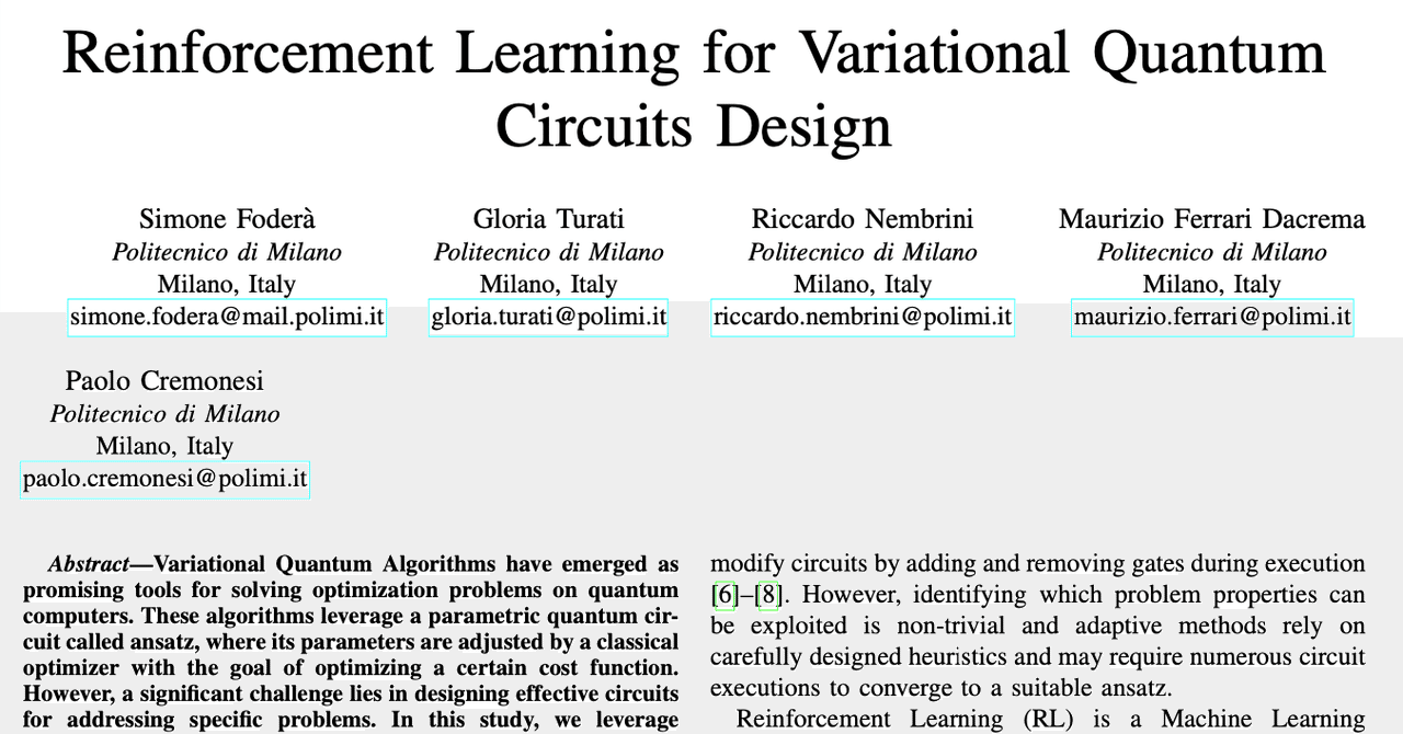 Reinforcement Learning for Variational Quantum Circuits Design｜Victor Von Pooh