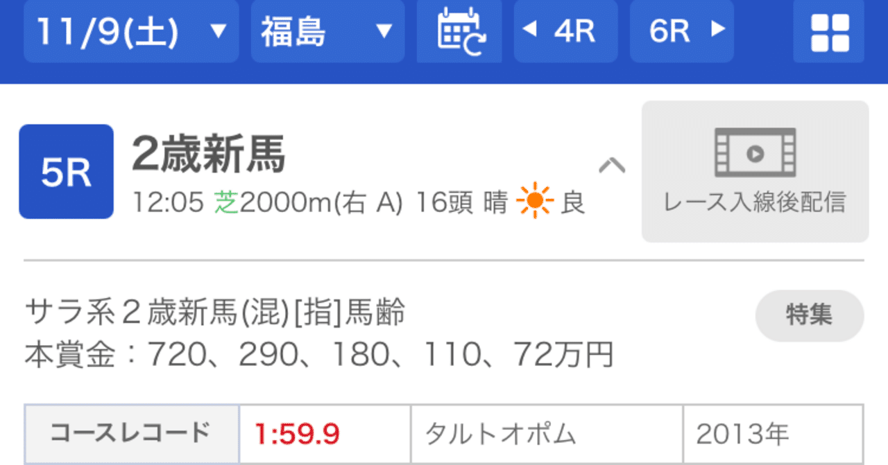 11/9（土）🍁福島5R🍁中央競馬予想🍁12:05⏰【SSSS】｜よう競馬予想🥕2024