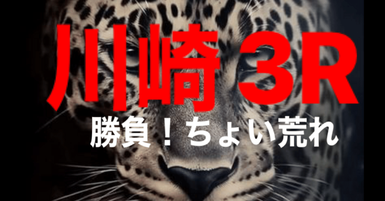 川崎3Rちょい荒れか？｜パドック師匠【PD master】公式🌐