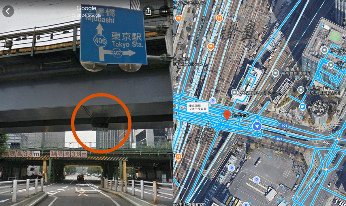 東京国際フォーラム東交差点とY線とKK線｜交差点東京 CROSSROAD@TOKYO