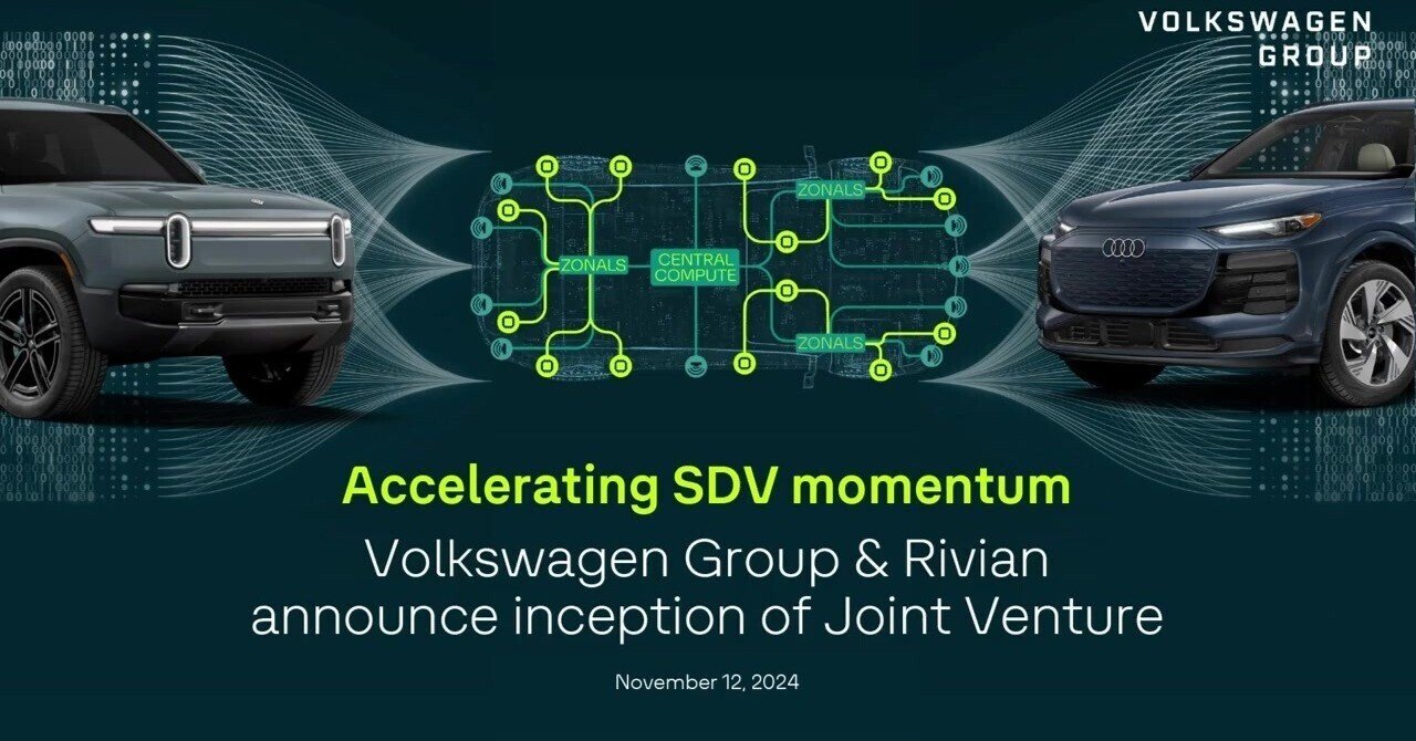 VWとRivianの次世代EV&SDV開発に向けたJVが始動へ｜Suzuken0331