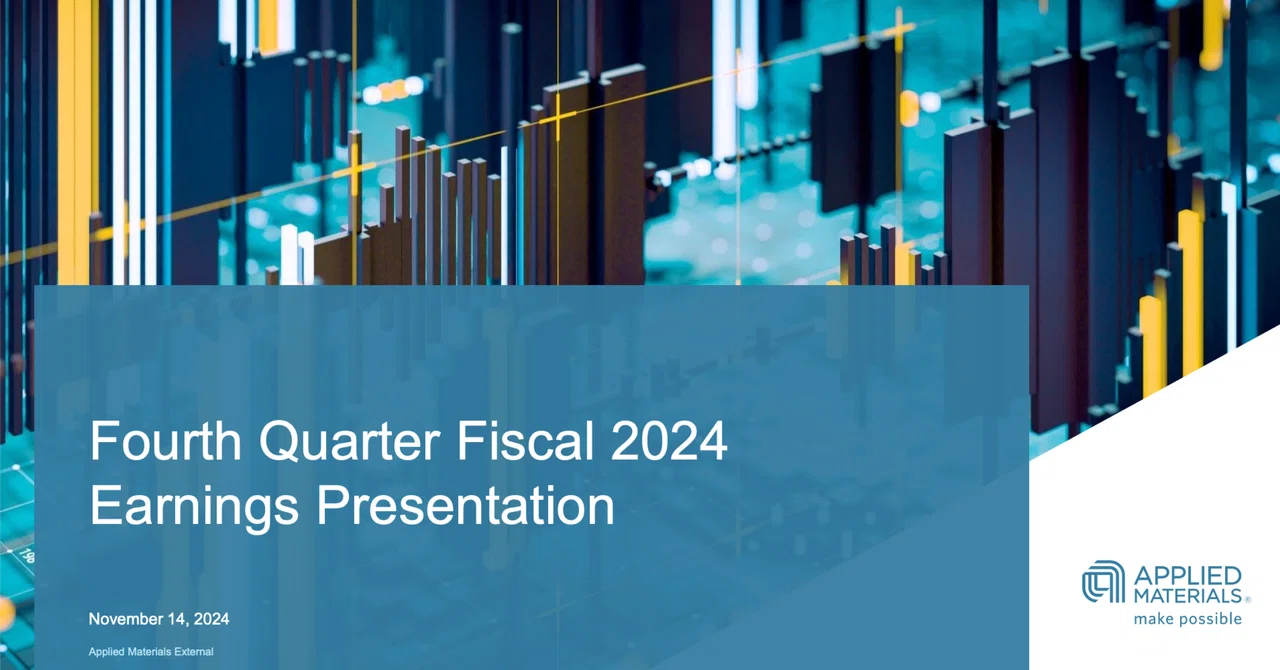 Applied Materials, Inc. (AMAT) Q4 2024 Earnings Call Transcript（翻訳 ...