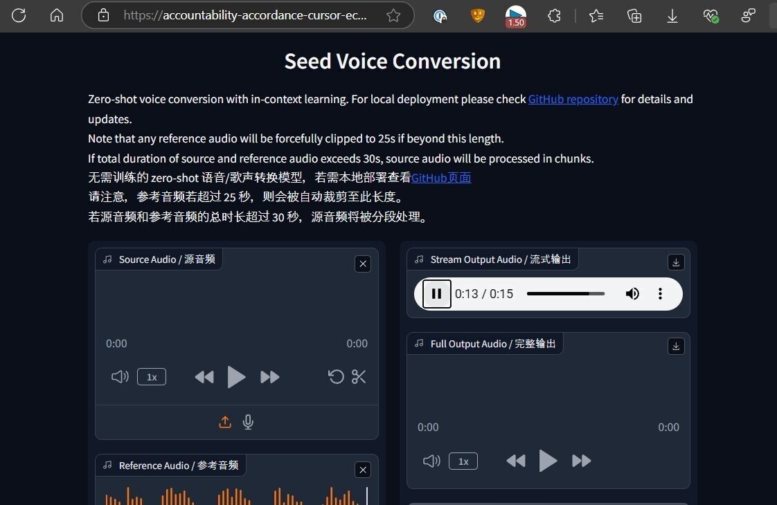 seed voice Conversion たった数秒の音声データも、求める音声に変換してくれる。 https://huggingface ...