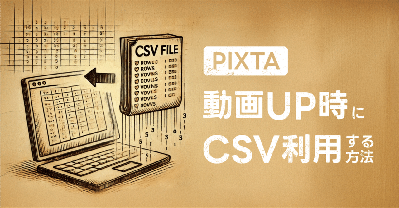 PIXTAで動画アップロード時にCSVを利用する方法（mac環境）｜とよとよ／イラレとストック
