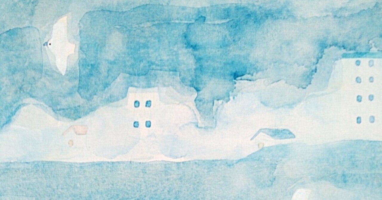 イラスト日記/ 新作「青い街の夜」｜nao kamimura