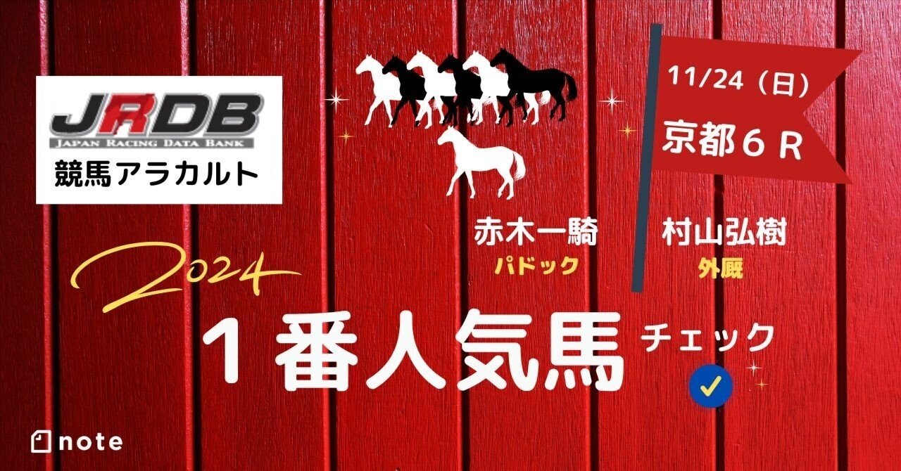10/24（日）京都7R 1番人気馬チェック｜JRDB 競馬アラカルト