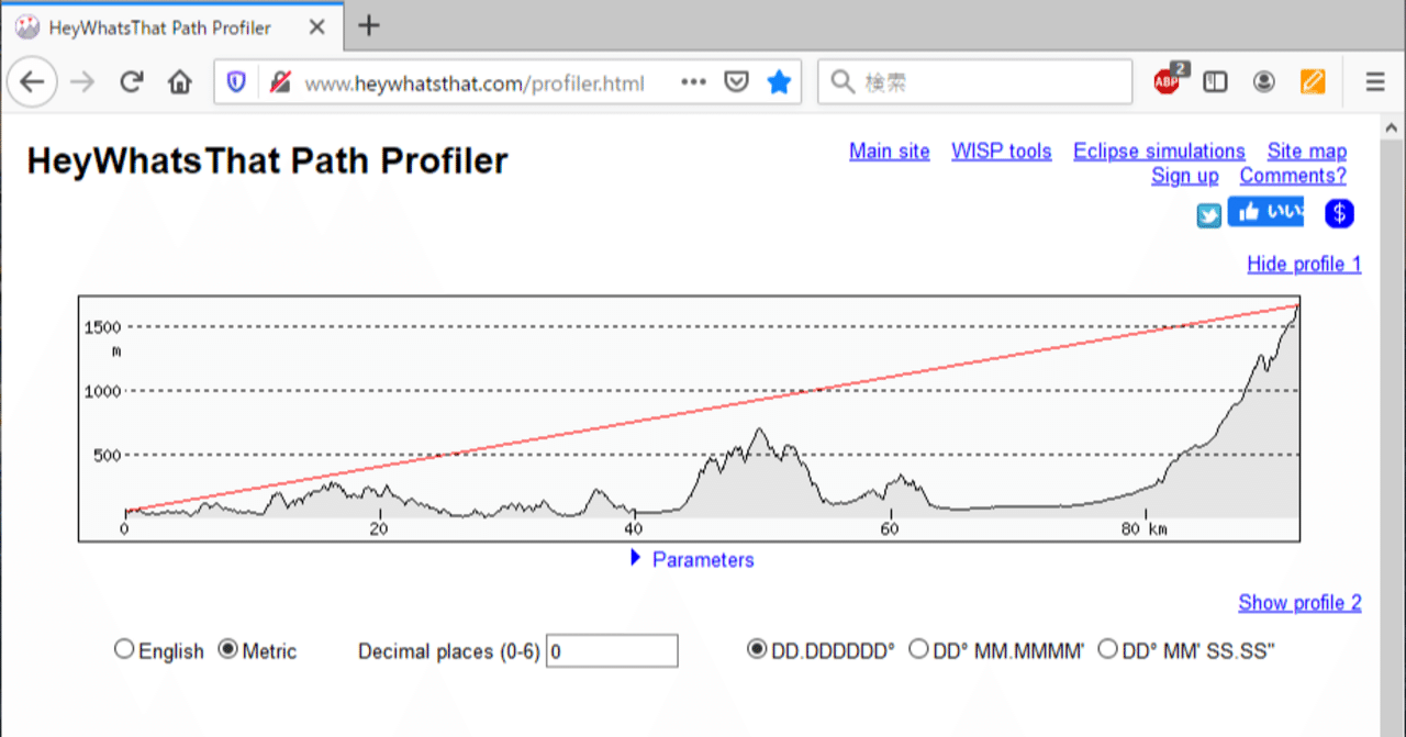 Path Profile｜JA7RHK