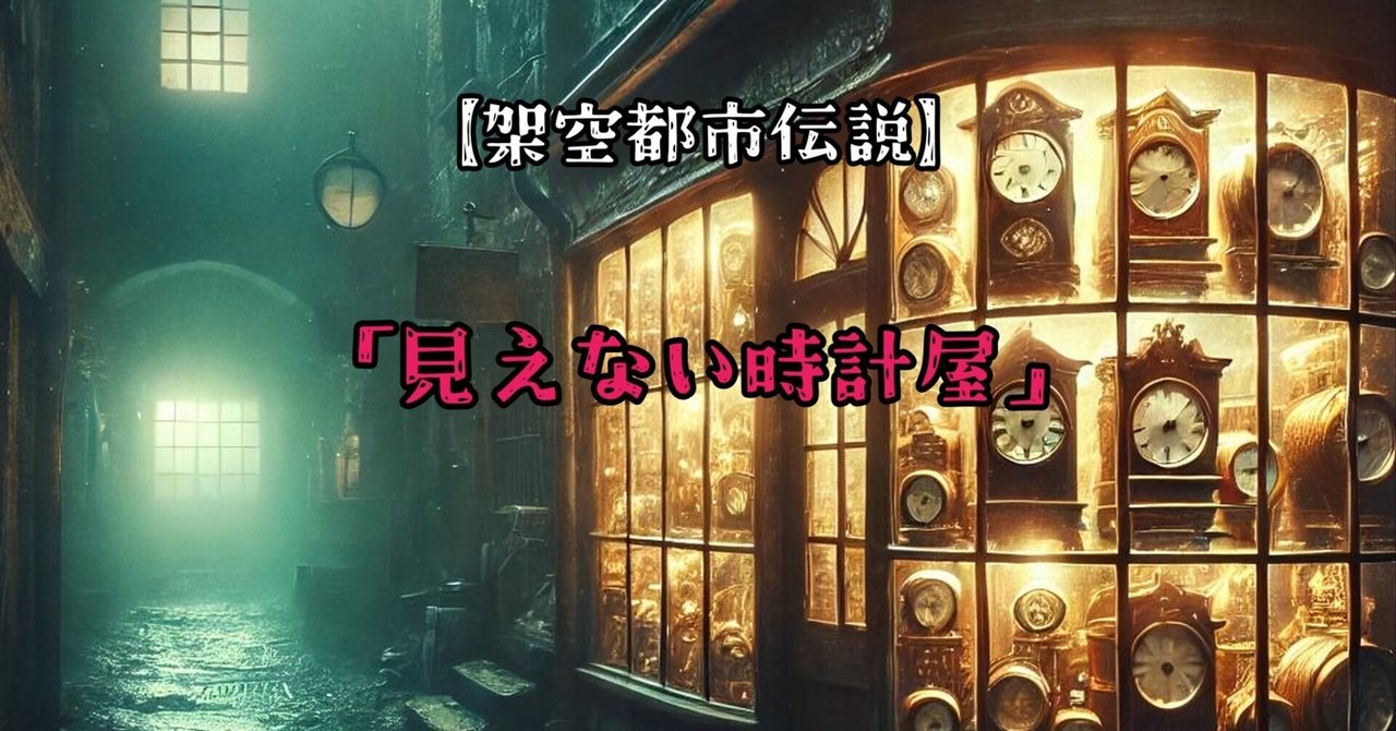 「見えない時計屋」｜siouni@AIでなんか作ってるひと