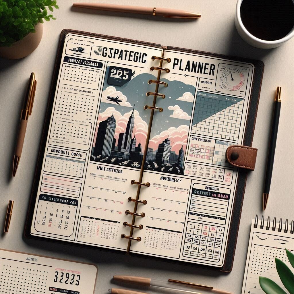 🌟目標達成の秘訣は手帳にあり！年間カレンダー、月間スケジュール、ミニカレンダー。A4三つ折りで作る2025年の戦略的な手帳術でゴールを掴もう💪 #トラベラーズノート #A4三つ折り #手帳 ...