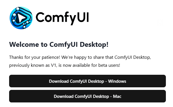 Welcome to ComfyUI Desktop! 環境構築とかしなくてもインストールして誰でも使えるComfyUI V1のベータテストの案内がうちにも届いた。 後でインストールの記録を ...