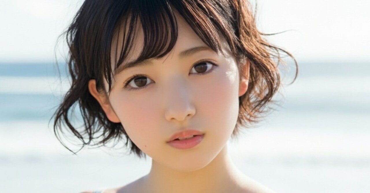 女子 De 海岸、縞のサンドレス、レース Copilot And Imagefx＋プロンプト｜茜町春彦