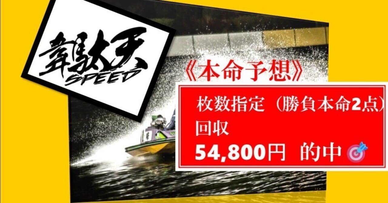 【結果報告】09:39 唐津3レース《本命2点予想》|《韋駄天》 Second Stage