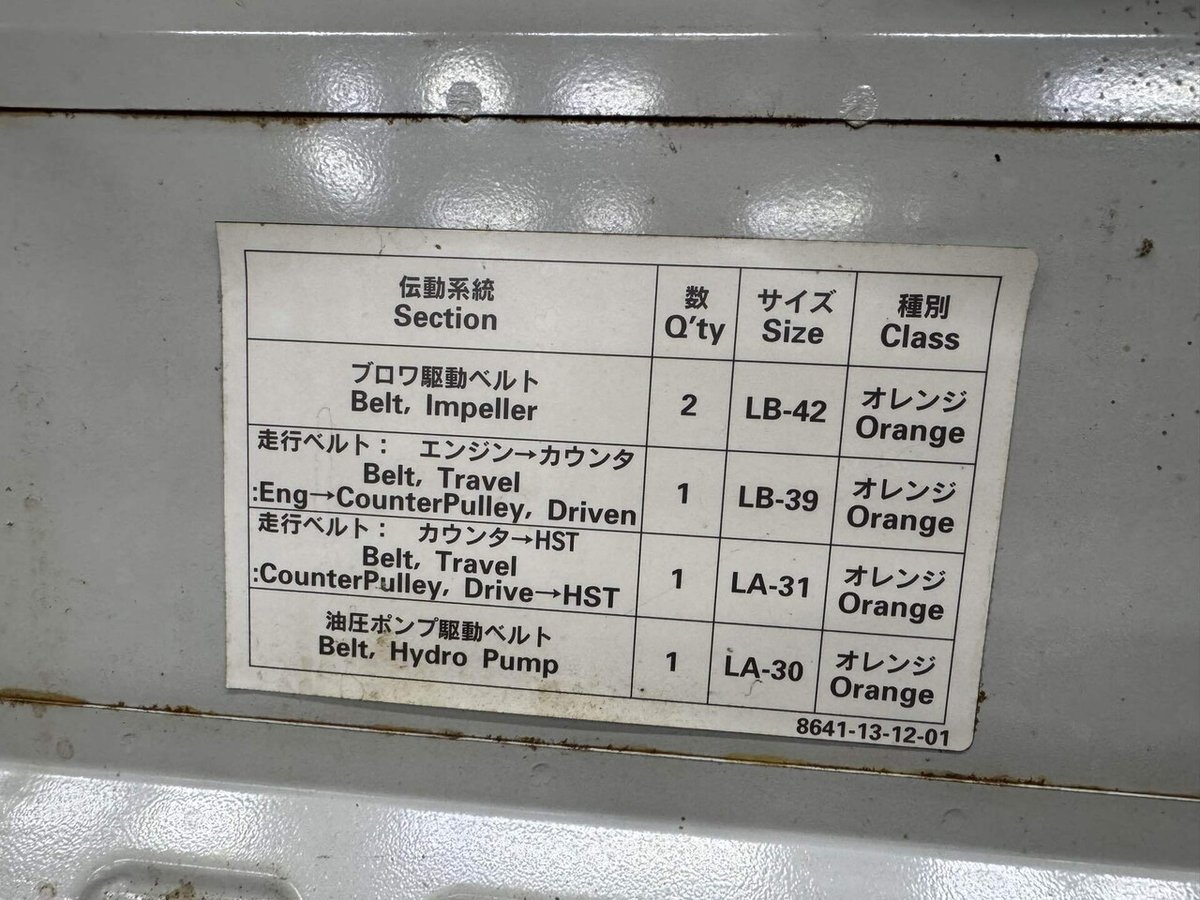 三菱（フジイ ）MSR910MのVベルト交換、オイル漏れ修理｜kazuo yanagi