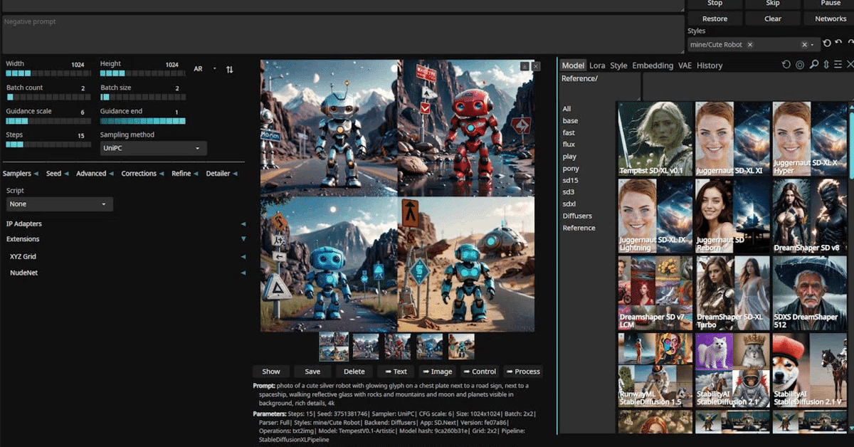【画像生成AI】SD.Next（automatic）のインストール＆使い方｜aiaicreate
