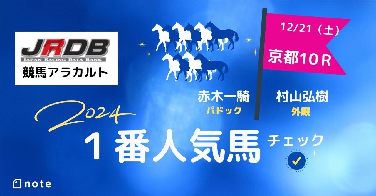 12/21（土）京都10R 1番人気馬チェック｜JRDB 競馬アラカルト