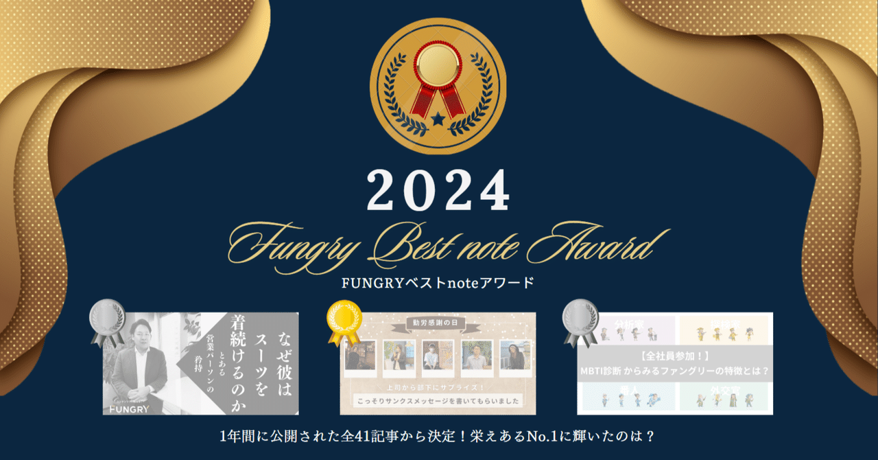 栄えあるNo.1に輝いたのは？FUNGRYベストnoteアワード2024｜株式会社ファングリー