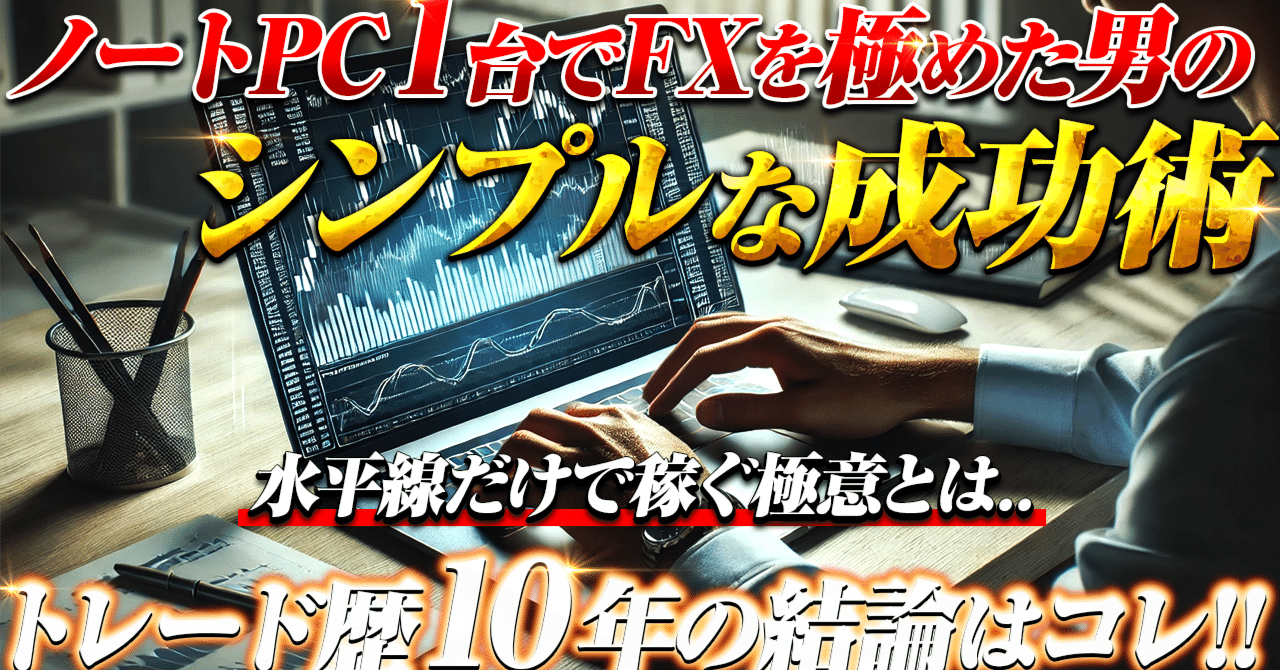 水平線数本で十分！ノートPC1台でFXを極めた男の成功術【徹底解説】｜かんたんFX【サクッと短期で100万円】