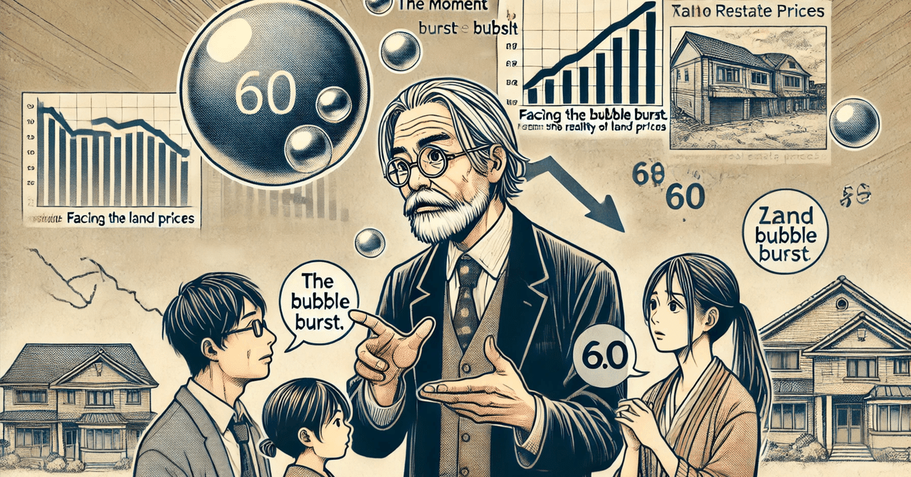 家族に伝える経済シリーズ(51)：バブルが弾けた瞬間 ー 土地価格の現実を見る｜Hitoshi SHIMURA