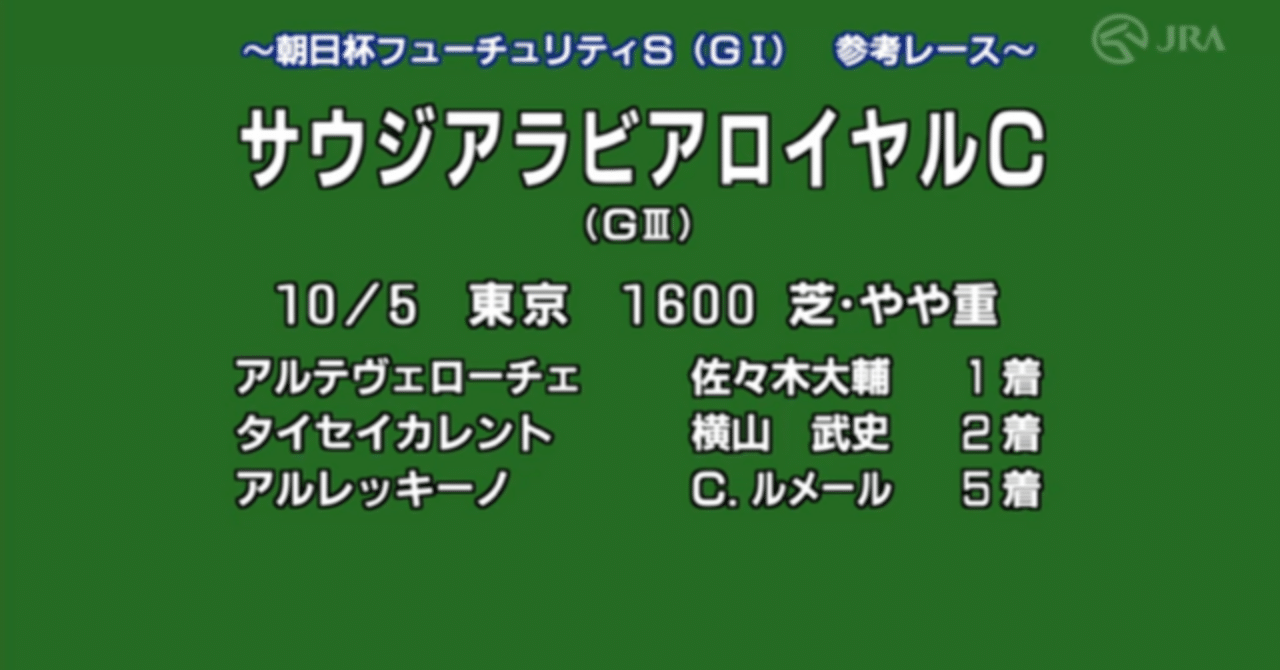 朝日杯FS 結論｜shige