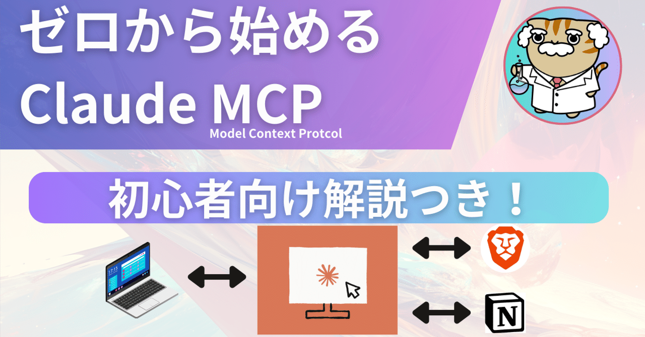 【徹底解説】ゼロから始めるClaude MCP｜【AIで可能性を広げる】しまゆず | AIクリエイター